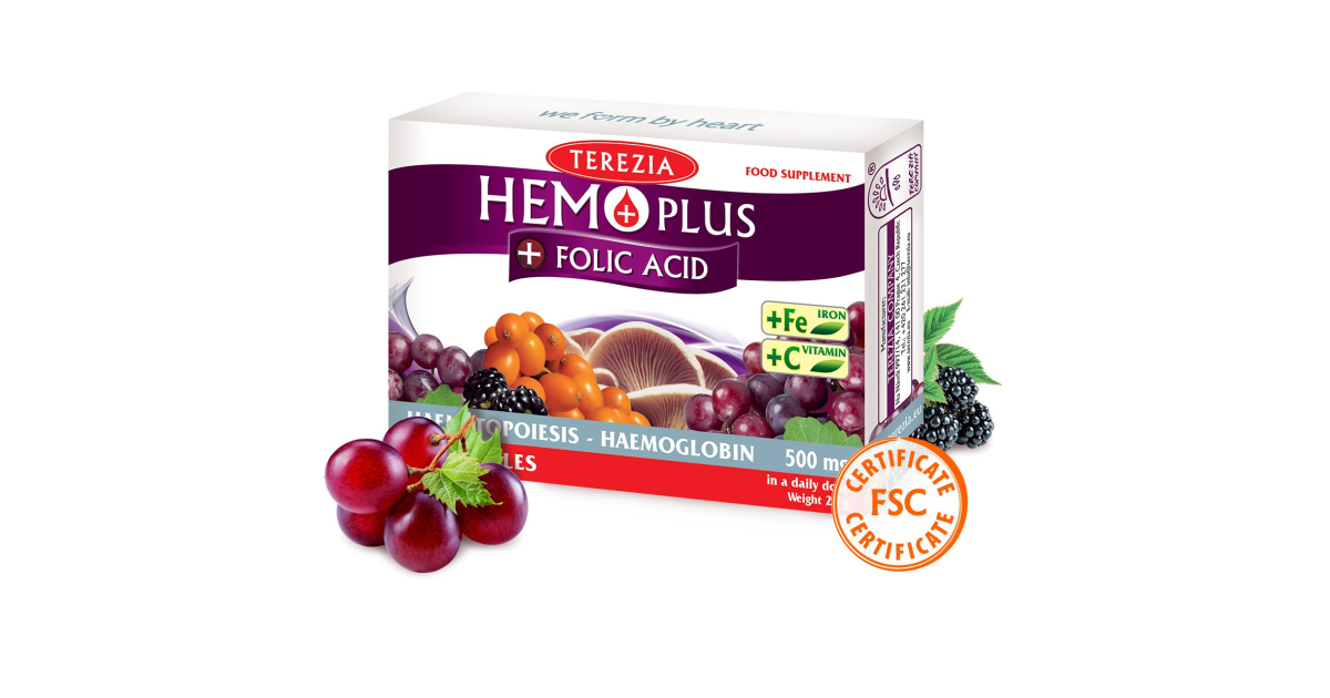 HEMO PLUS + folic acid | Terezia.eu | Food supplements from medicinal ...