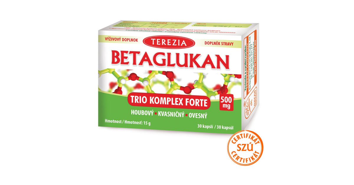 BETAGLUKAN Trio Komplex Forte 500 mg | Terezia.eu | Doplňky stravy z ...